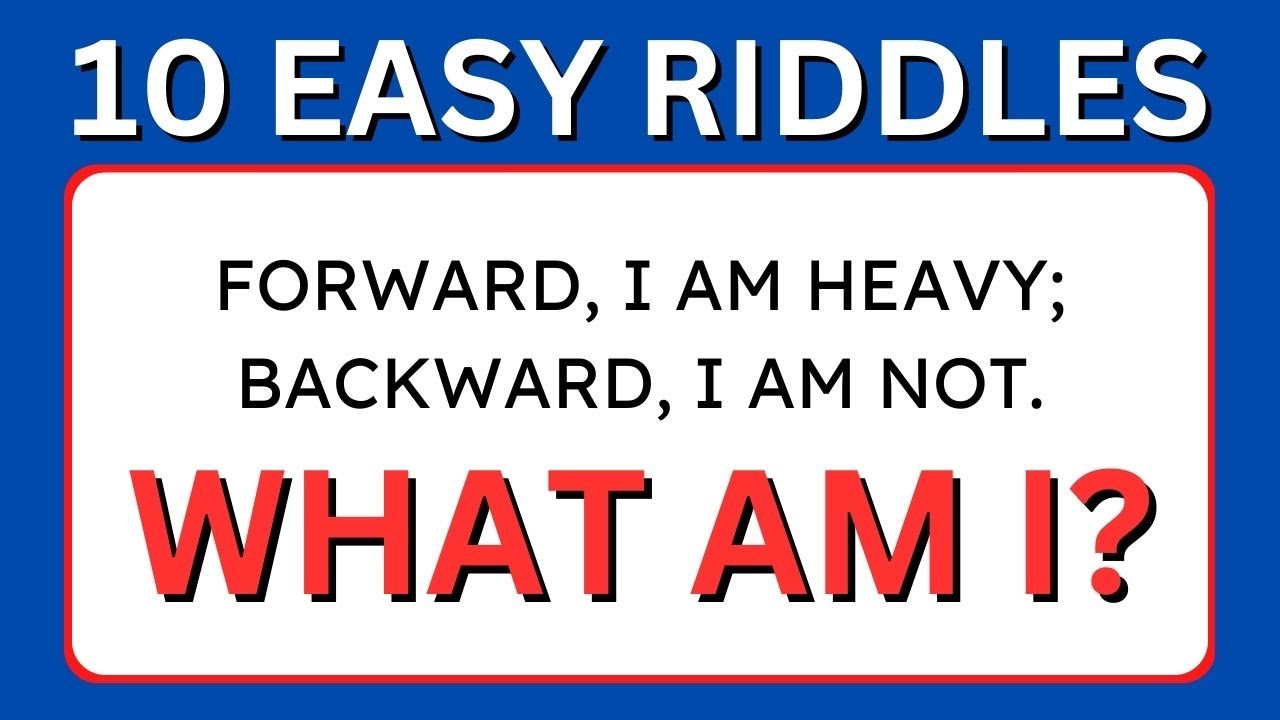 10 RIDDLES YOU CAN SOLVE EASILY! - YouTube