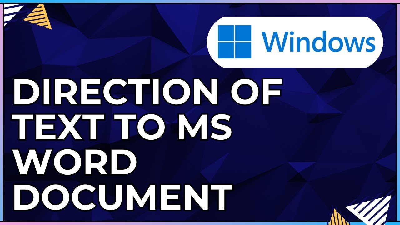 How to Change the Direction of Text in a Microsoft Word Document-For ...