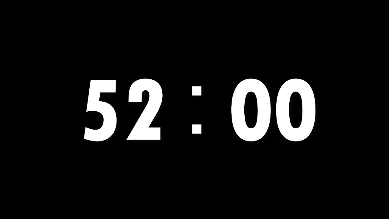 52 Minute countdown timer - YouTube