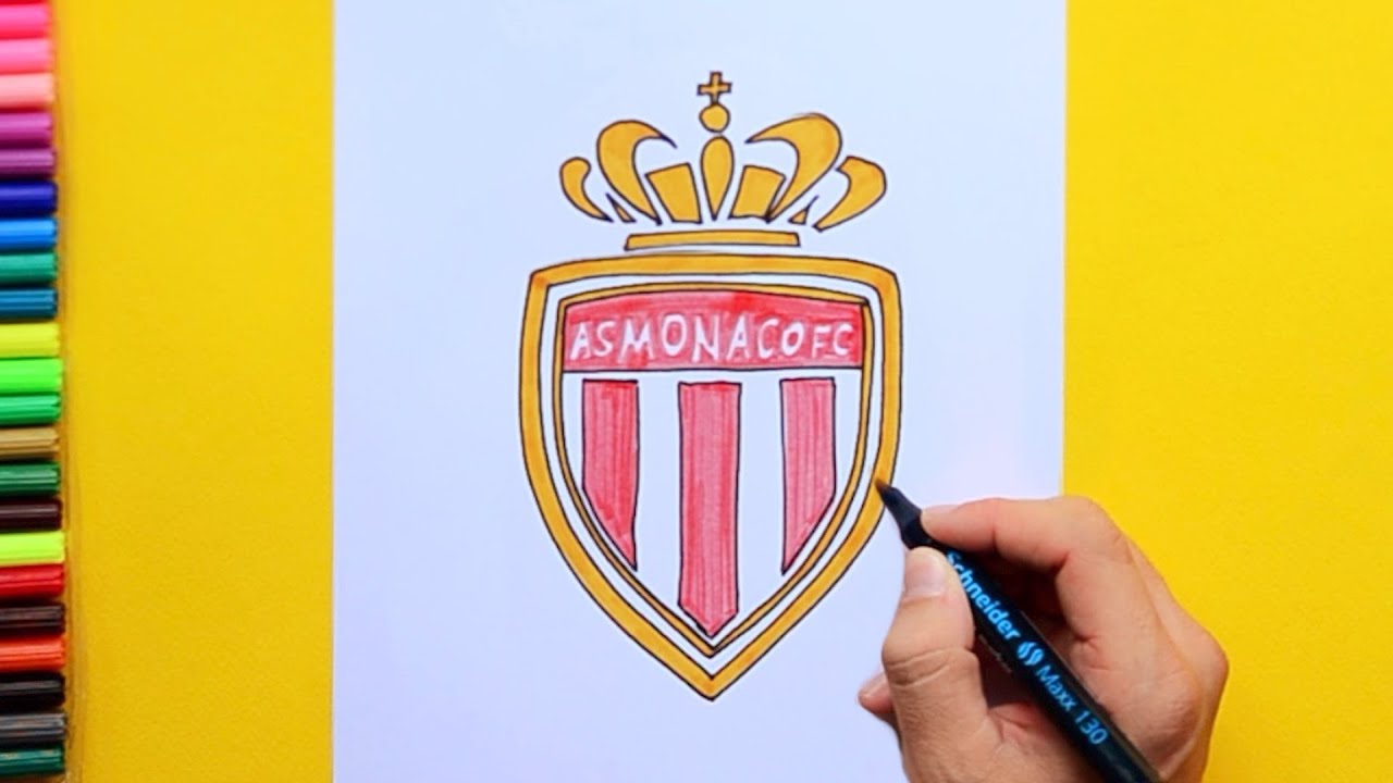 How to draw AS Monaco logo - YouTube