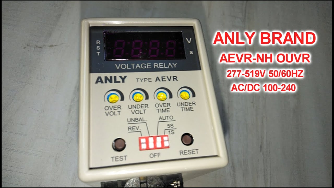ANLY-OVER AND UNDERVOLTAGE RELAY AEVR-NH - YouTube