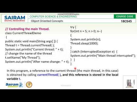 Lecturevideo_18CS45_ Module4_ Synchronization, & Changing state of the thread- C.Valarmathi ...