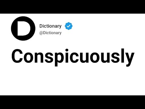 Conspicuously Meaning In English - YouTube