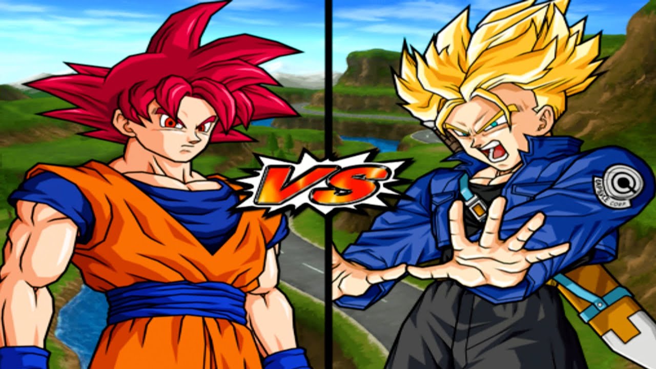 GOKU (SSG) VS TRUNKS (SWORD) SUPER SAIYAN (Sweater DBS) Dragon Ball Z ...