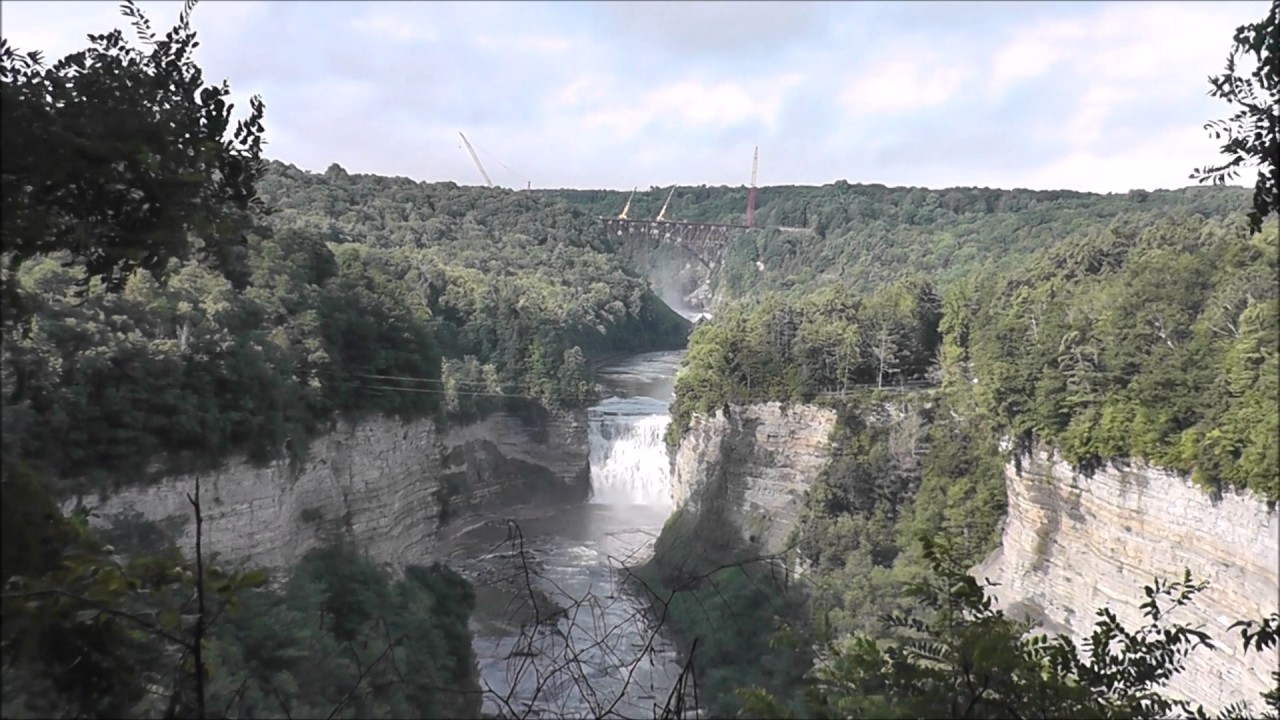 Progress on the new Arch Rail Road Bridge in Letchworth State Park ...