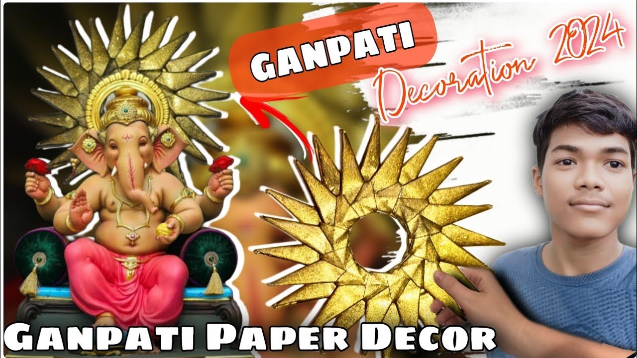 How it's made from paper 😍 Ganpati back decor 🤩 how to make ganpati ...