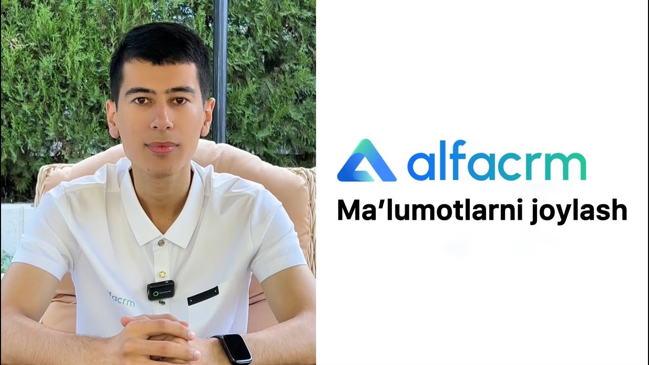 AlfaCRM | Ma'lumot joylash - YouTube