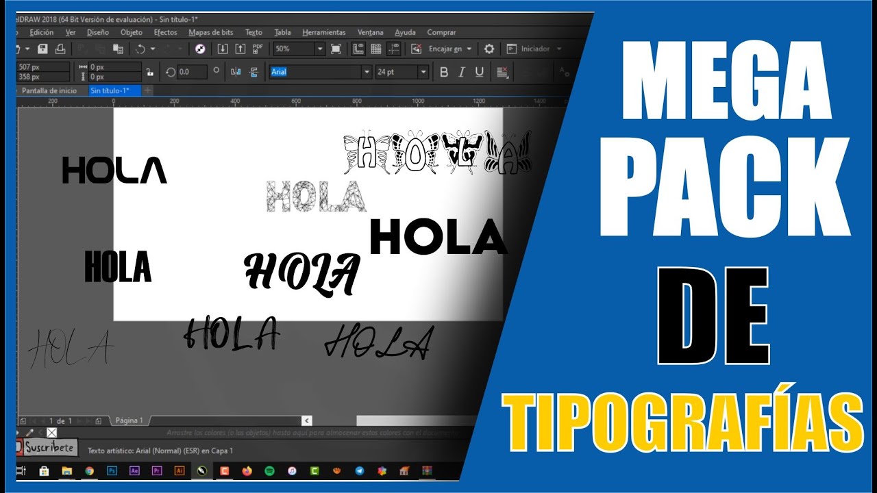 MEGA PACK de FUENTES *TIPOGRAFIAS* para Photoshop, Illustrator, Corel ...