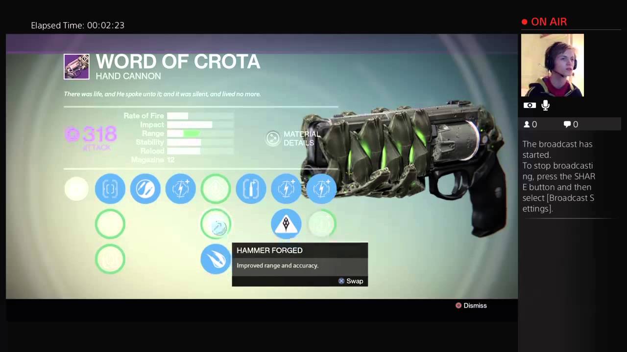 Destiny CROTA'S END Hard Mode SHADER & WORD OF CROTA HAND CANNON - YouTube