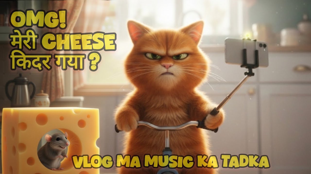 FAT Cat vs SHARARTI Rat: Cheese Ki Chori aur Cycle Chase #catvideos # ...