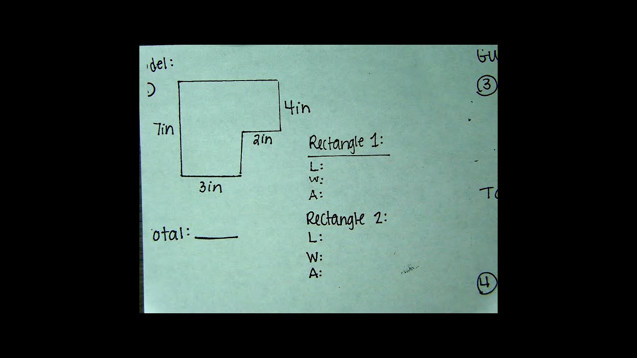 Teacher Video Area of Combined Figures - YouTube