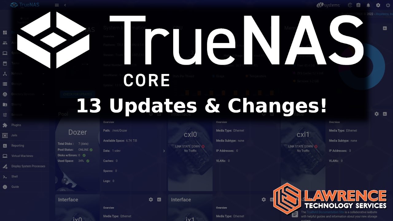 TrueNAS Core 13 Released: Updates, New Features, and Changes. - YouTube