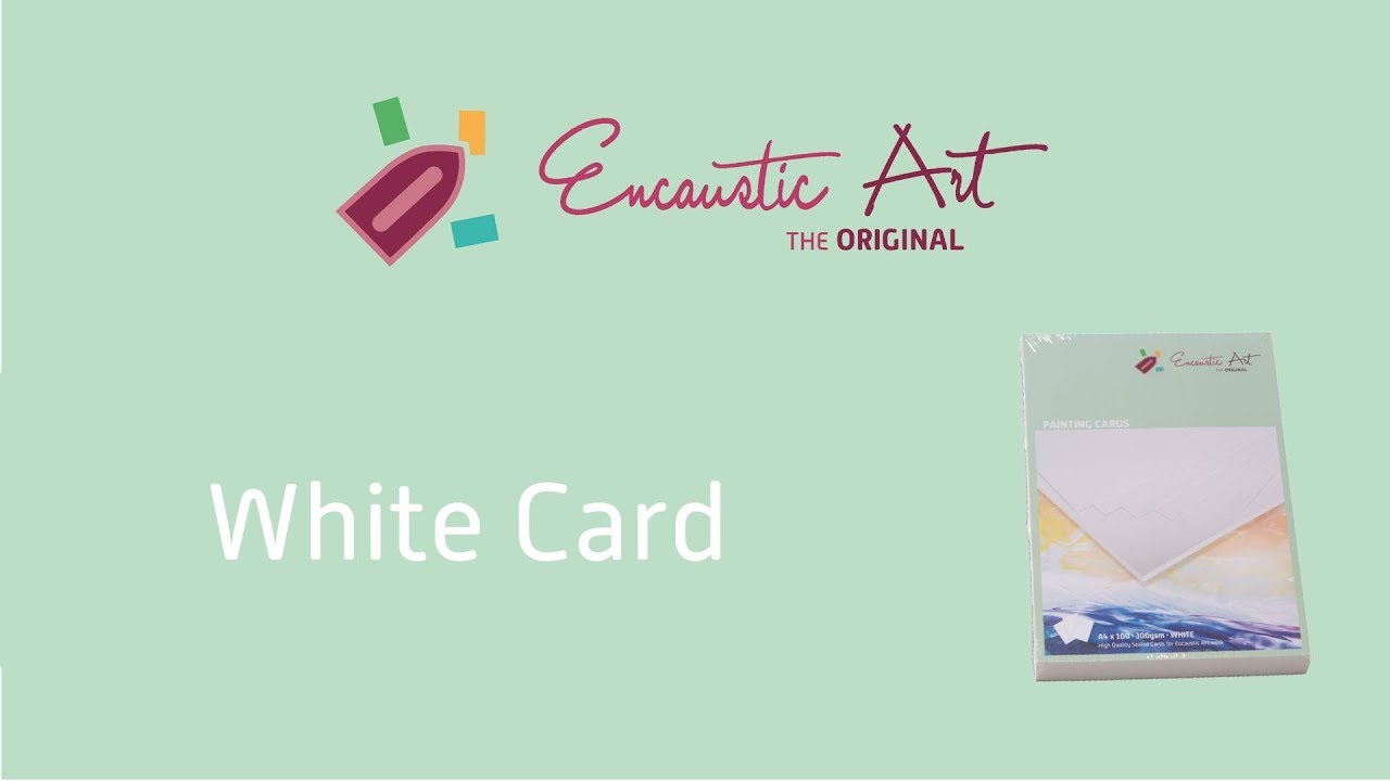 Encaustic Art White Painting Card - YouTube