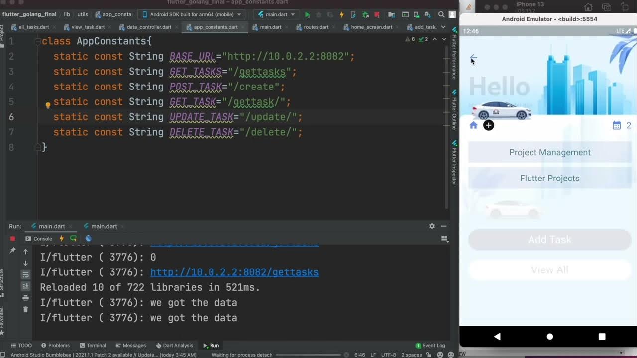 Flutter Connect Android Emulator Localhost Setting - YouTube
