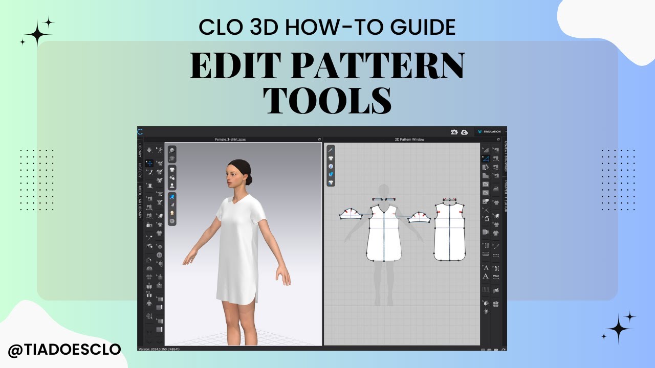 How to Edit a Pattern in CLO3D Using the Edit Pattern Tool - YouTube