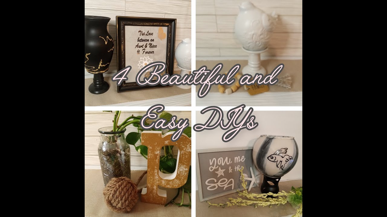 Don't Miss these 4 Beautiful DIYs easy to do and very economical. - YouTube