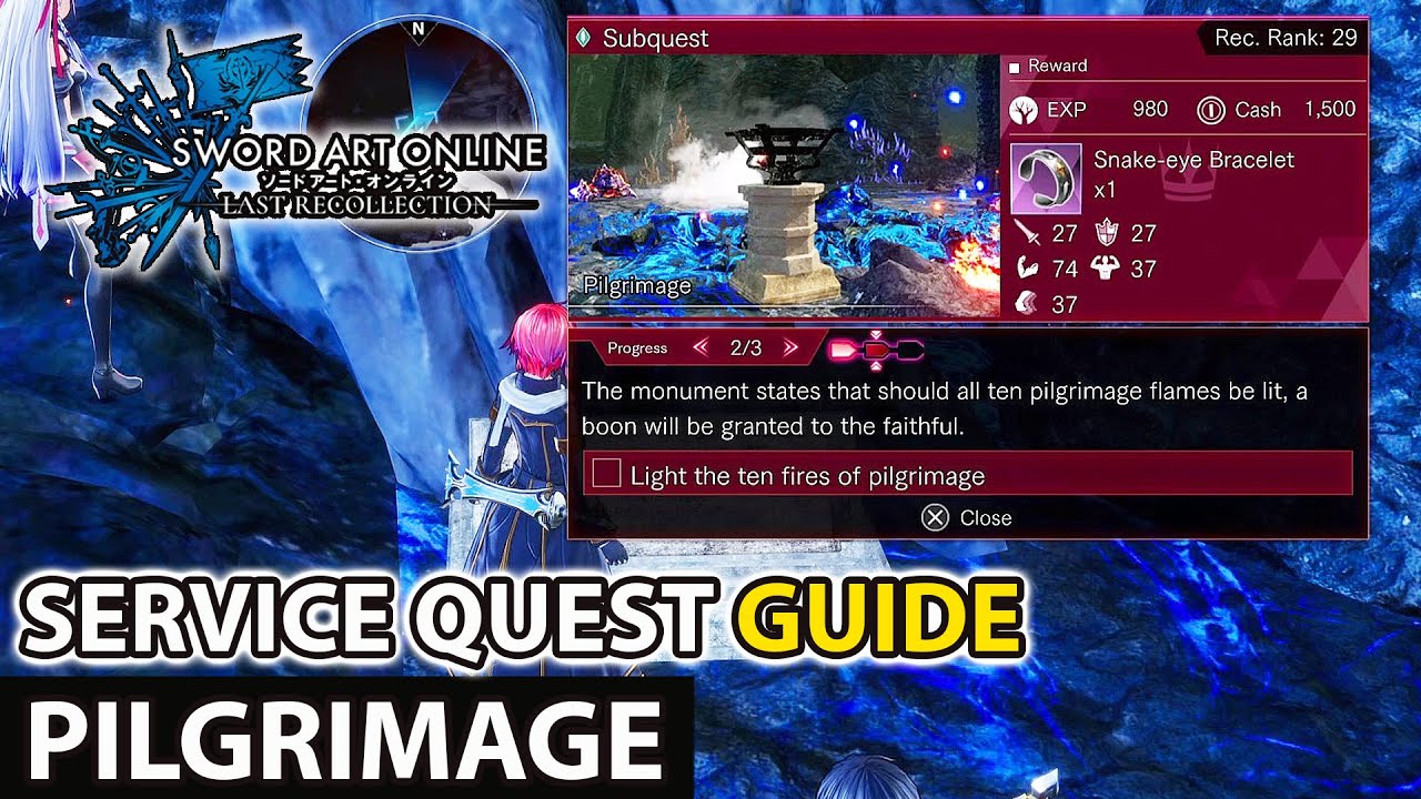 Sword Art Online Last Recollection - How To Complete Service Quest ...