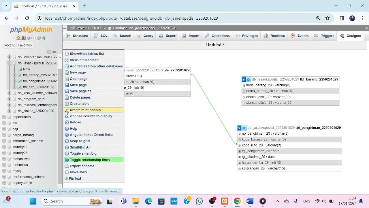Membuat Database Menggunakan MYSQL(XAMPP) & Menggunakan Bahasa Pemrograman PHP - YouTube