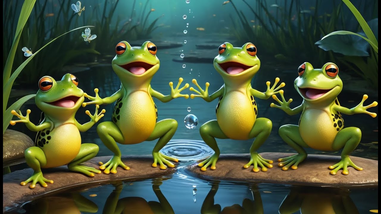 10 Frogs Leap to the Moon! | Fun Frog Song for Kids | Space Adventure ...