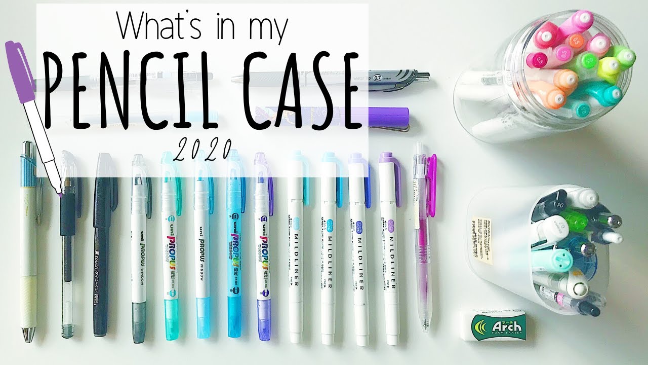 What's in my PENCIL CASE | 2020 | Stationery ESSENTIALS | TOO MUCH ...
