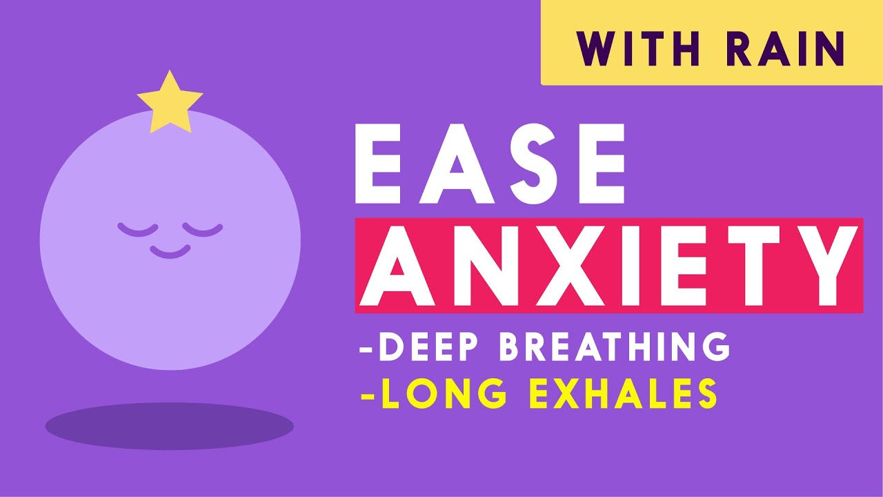 4-6 Deep Breathing Exercise for Anxiety with Rain. Long exhale # ...