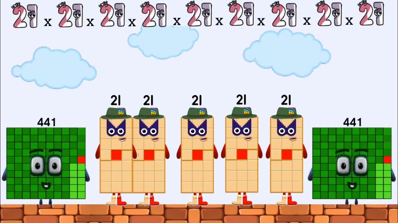 Numberblocks 21 Times and addition count in 3 stage - YouTube