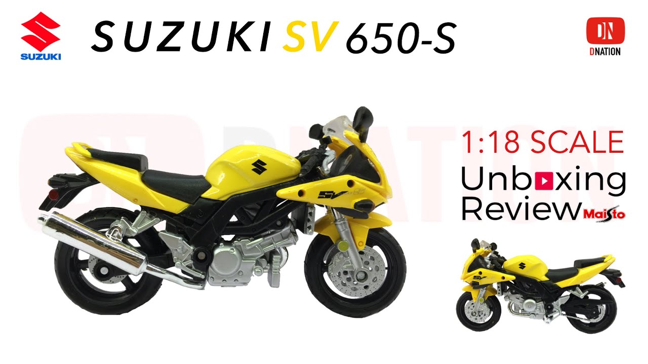 Unboxing Suzuki SV 650 S 1:18 scale Diecast Motorcycle manufactured by ...