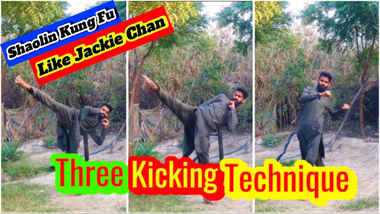 Shaolin Kung Fu like Jackie Chan 16-02-24 || Three kicking technique ...