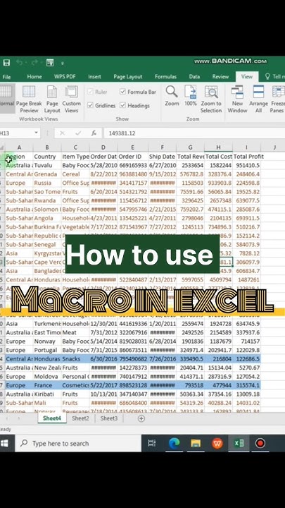 how to use macros in excel || excel tutorial #tutorial #excel #shorts # ...