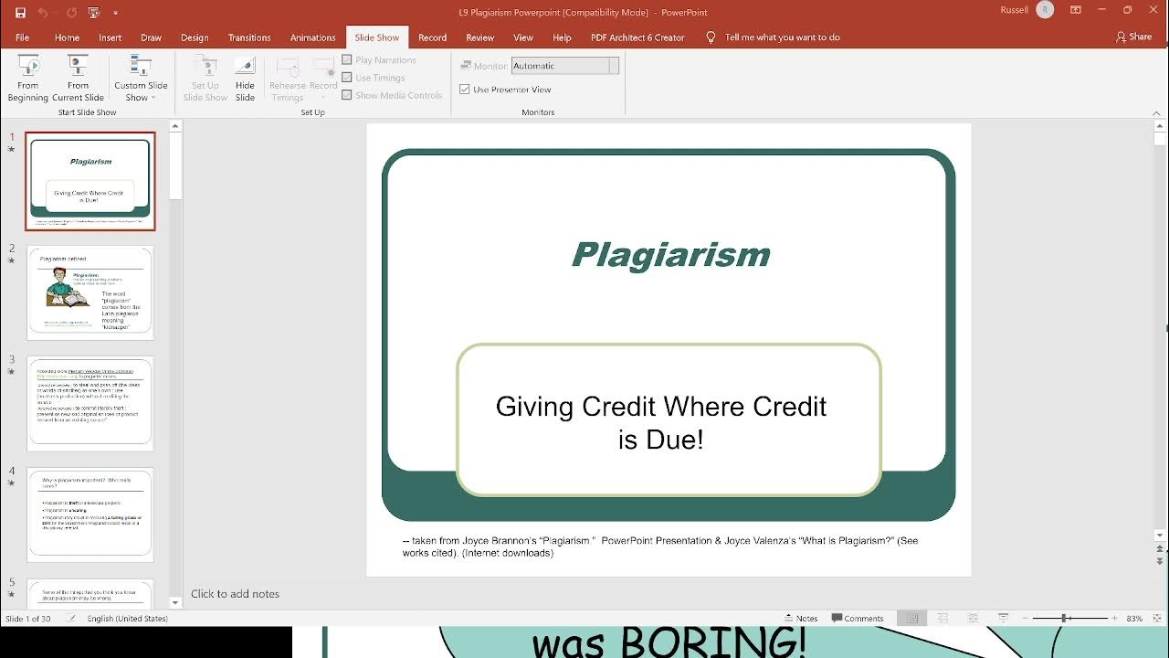 Presentation on Plagiarism - YouTube
