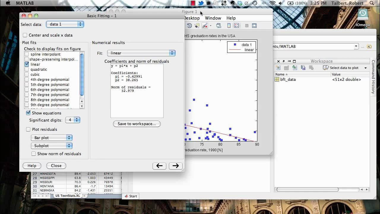 The Basic Fitting Tool in MATLAB - YouTube