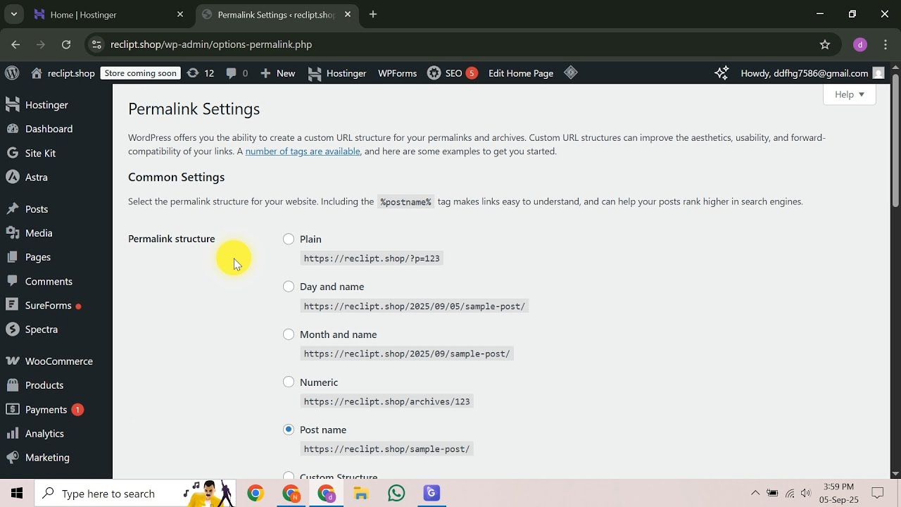 How to Set Up Permalink on Hostinger - YouTube