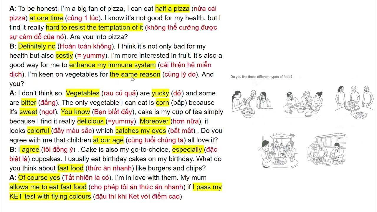 KET - PART 2 - FOOD - A - YouTube