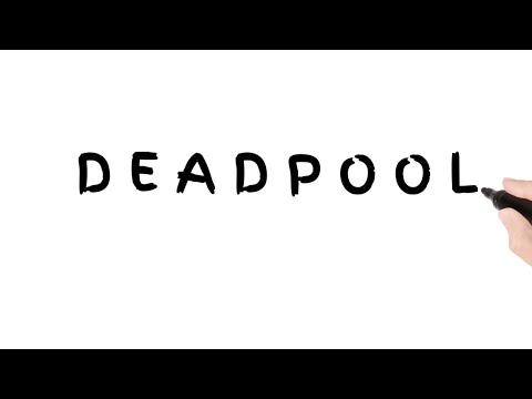 Very Easy ! How to draw deadpool from words deadpool step by step - YouTube