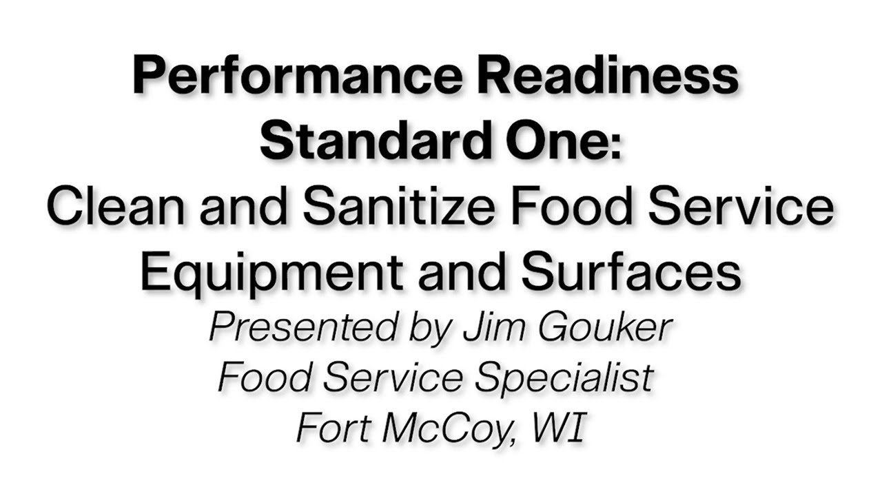 PRS 1 - Clean and Sanitize Equipment and Surfaces | Warrior Restaurant ...