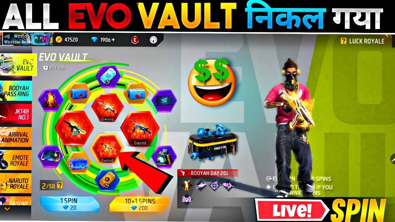 EVO UMP FULL MAX EVO VAULT| FREE FIRE NEW EVENT| FF NEW EVENT TODAY ...