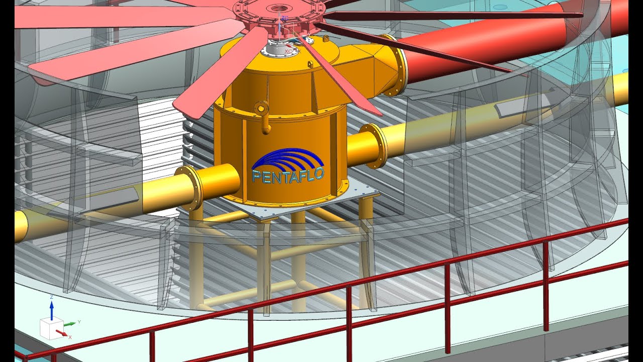 Hydro Turbine for drive of Cooling Tower Fan - YouTube