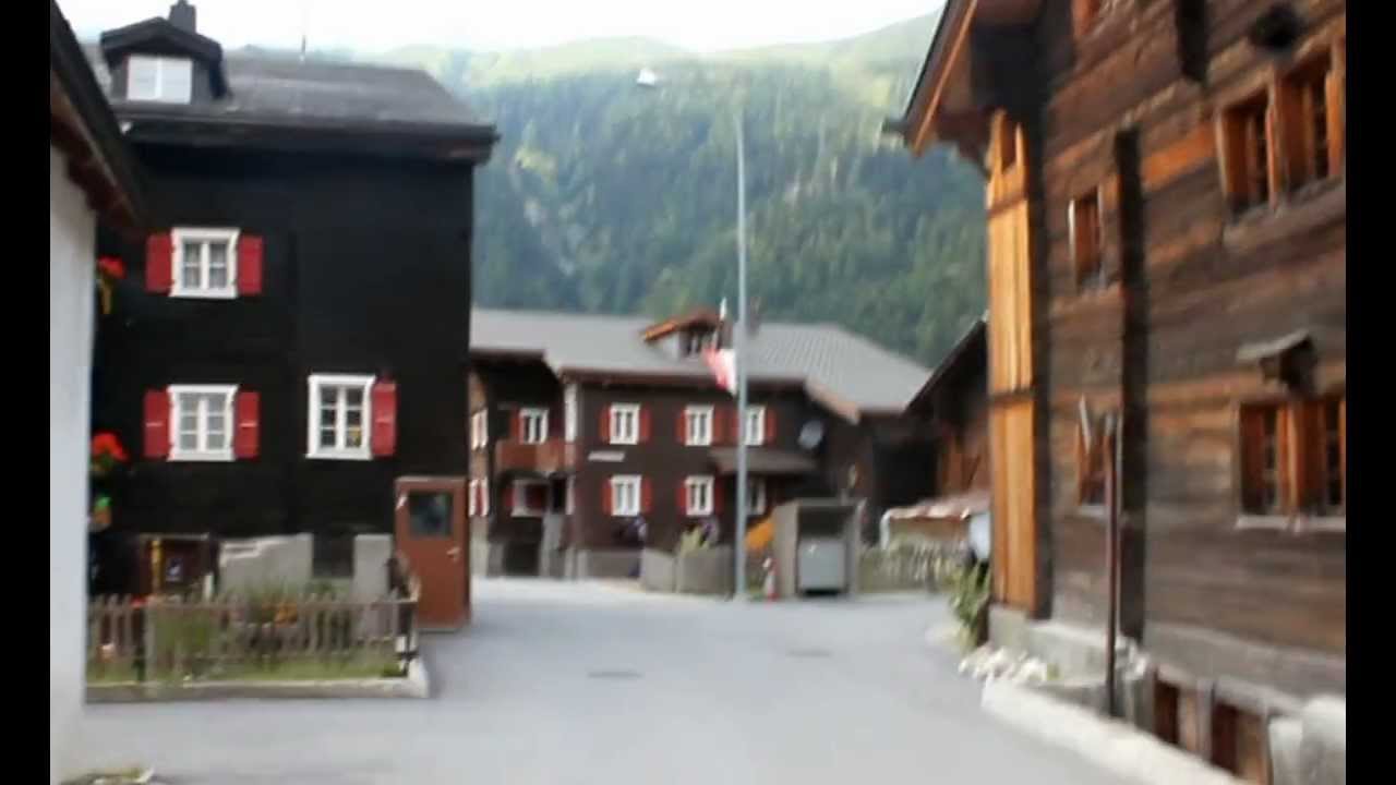 A walk through the village oberwald (Wallis, Switzerland) - YouTube