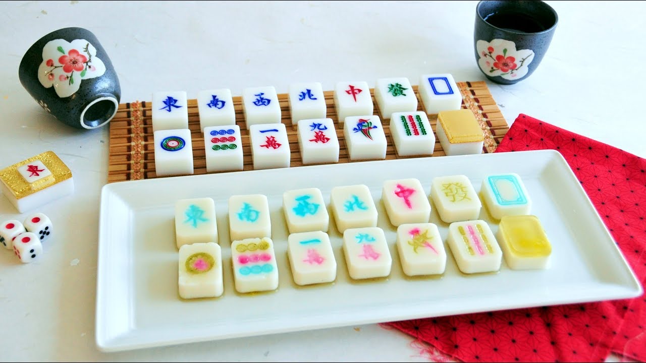 How to Make Chinese MahJong Coconut Osmanthus Jello 麻雀椰汁桂花糕 - YouTube