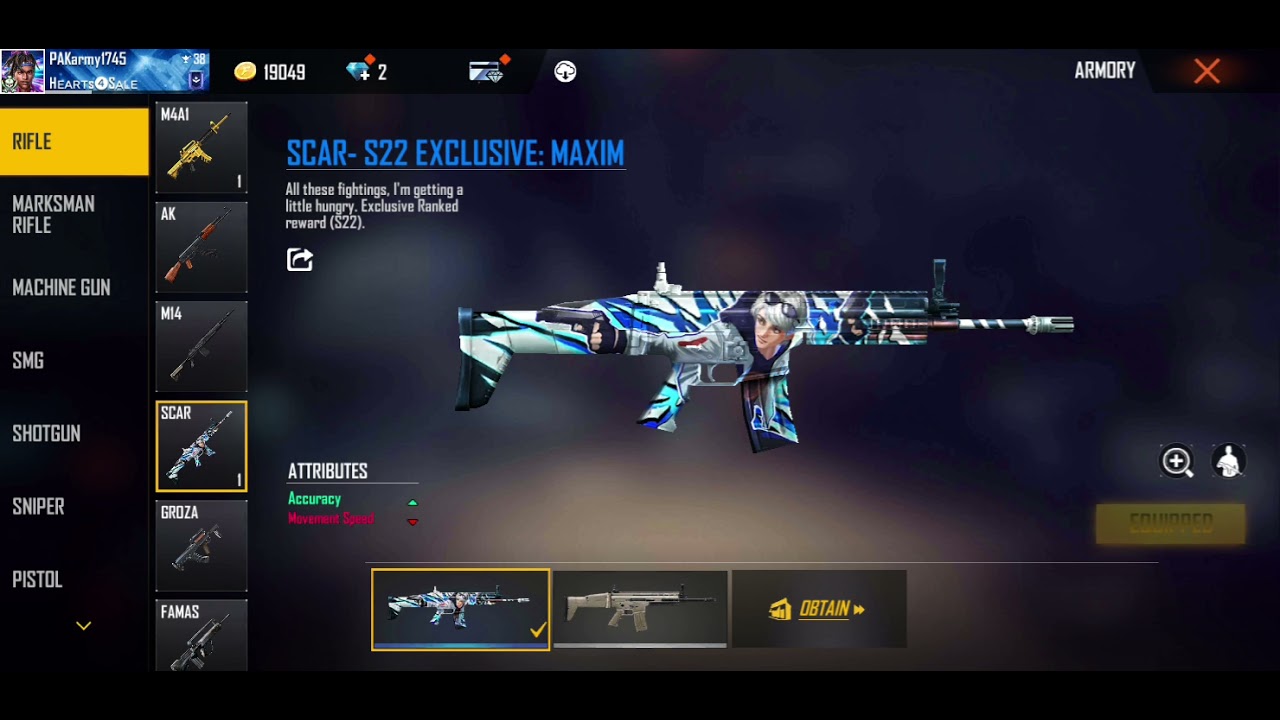 AW GAMING GUN COLLECTION FREE FIRE - YouTube