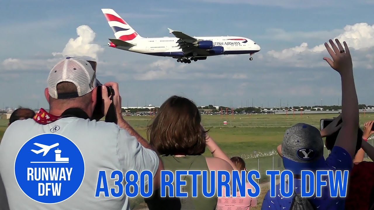 Runway DFW Replay: ️ A380 makes triumphant return to DFW Airport - YouTube