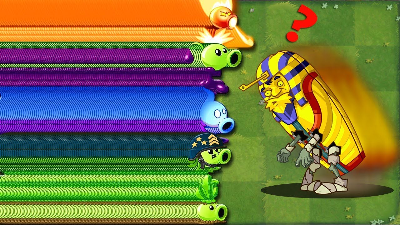 Pvz 2 Challenge - All Plants vs 10 Pharaoh Zombies - YouTube