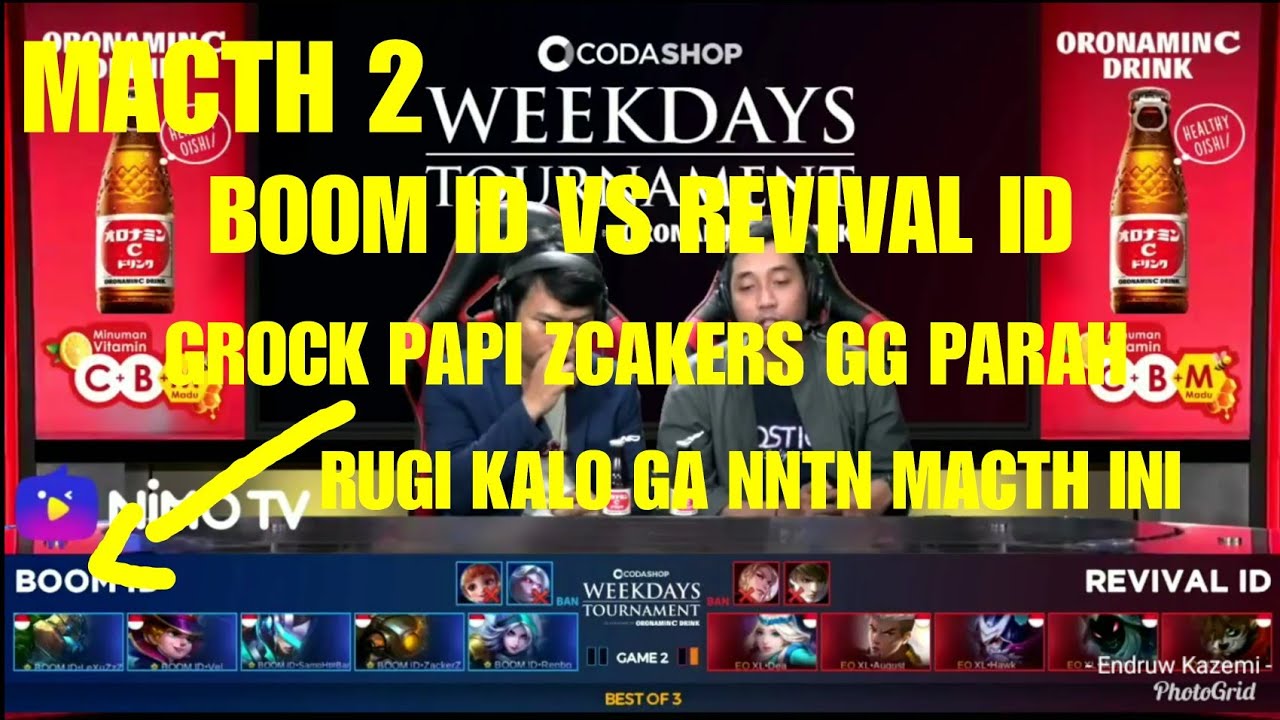 BOOM ID VS REVIVAL ID MACTH 2 CODASHOP WEEKDAYS TOURNAMENT - YouTube