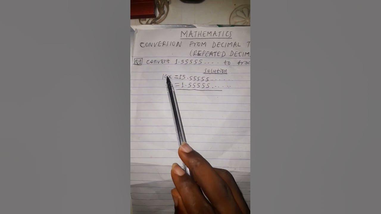 Conversion of continuous or repeated decimals to fraction. Maths Tricks ...