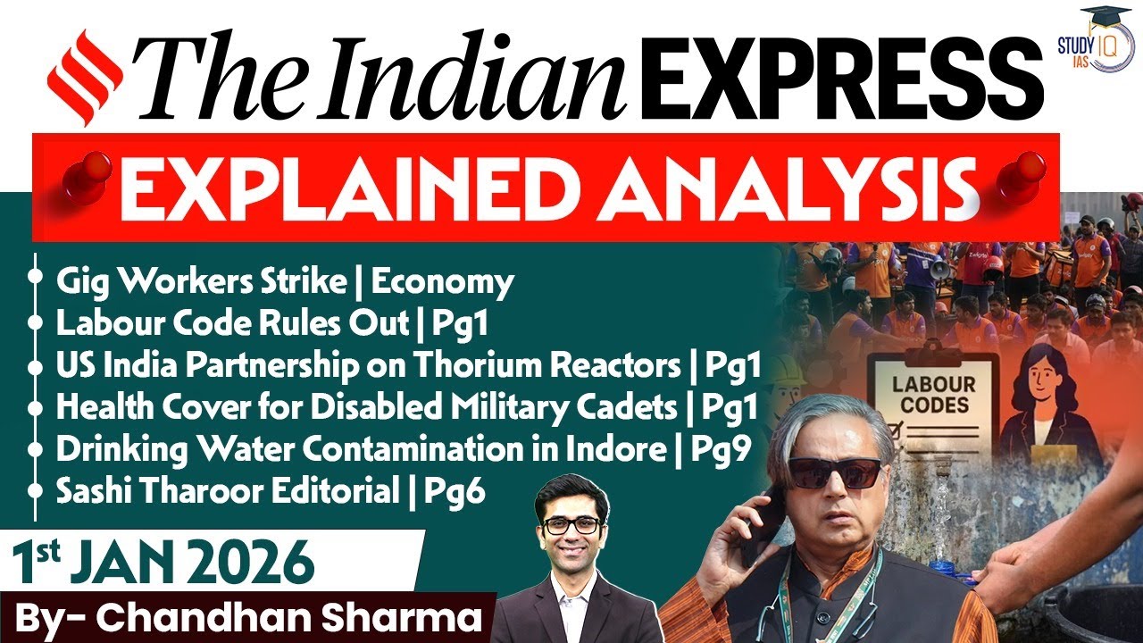 Indian Express Analysis | 1st January 2026 | The Indian Express ...