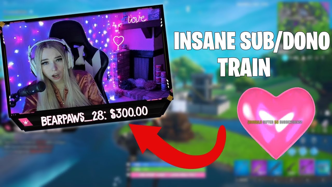 CRAZY TWITCH DONATION, SUB AND BIT TRAIN! LOVEABILITIES - YouTube