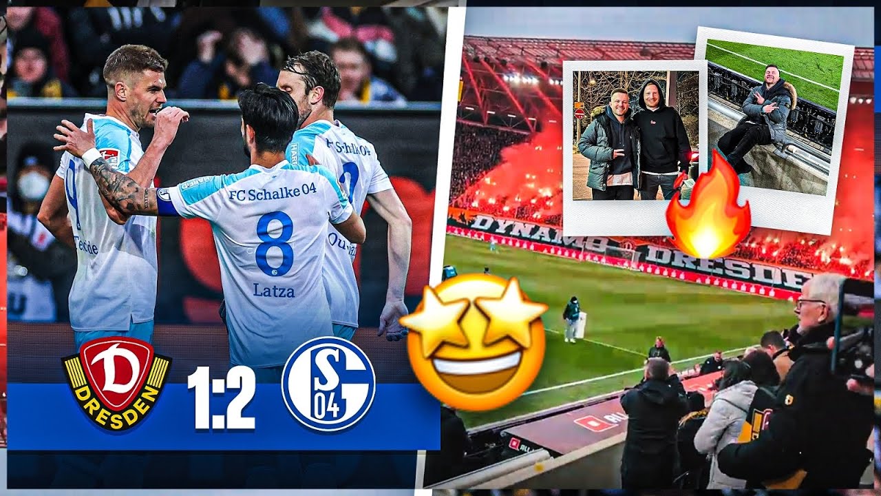 PYRO SHOW + MEGA STIMMUNG 🥰🔥 Dynamo Dresden vs Schalke 04 STADION VLOG ...