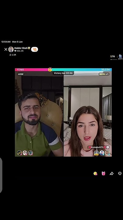 Haider shah Eid special live match with bisma butt #rajabfamily #live ...