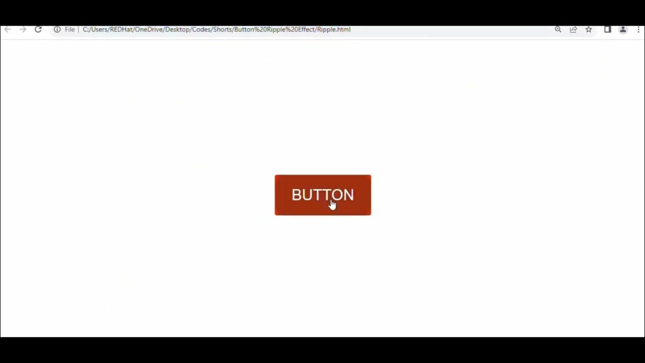 Button Ripple Effect | HTML CSS - YouTube
