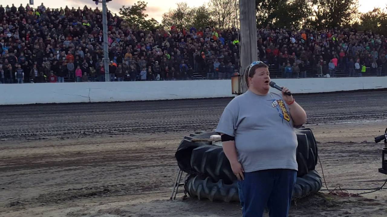 Rusty Shields - National Anthem at Tri State Speedway in Haubstadt ...